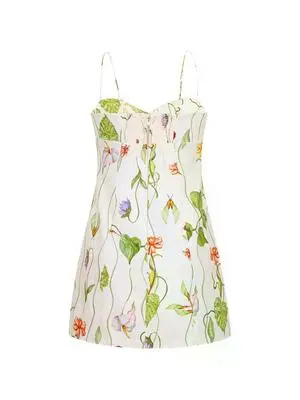 Cara Cara Cherry Floral-print Mini Dress
