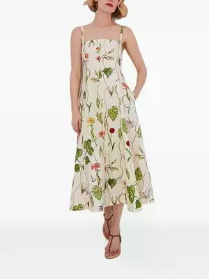 Cara Cara Linen Floral Print Dress