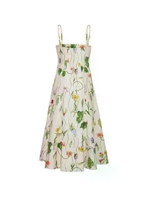 Cara Cara Linen Floral Print Dress