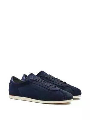 Santoni Yorker Perforated Suede Sneakers