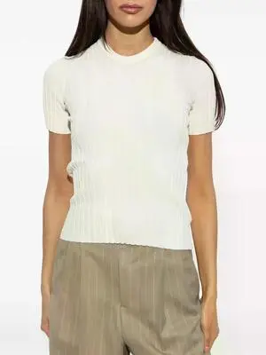 AMI Paris Ribbed Knit T-shirt