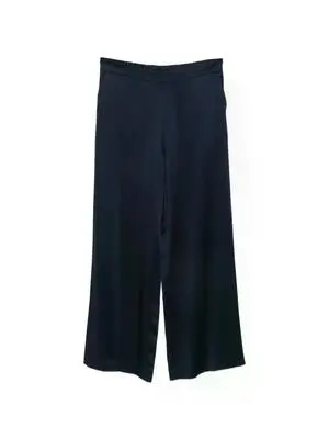 CLIPS Elasticated Waistband Wide-leg Trousers - Blue