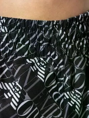 Emporio Armani Logo Print Drawstring Swim Shorts