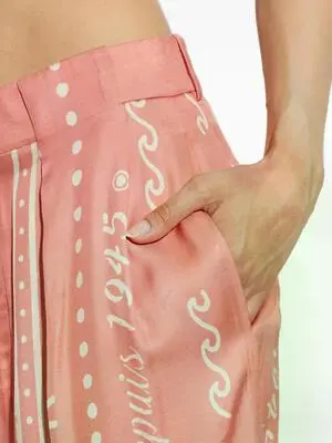 Balmain Slogan Print Palazzo Pants