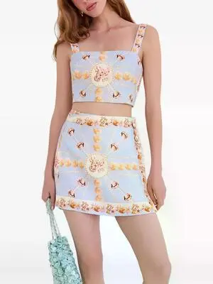 Cara Cara Helena Seashell Print Top