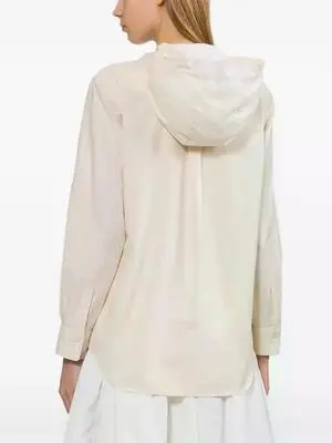 Comme Des Garçons Ecru Drawstring Hood Shirt