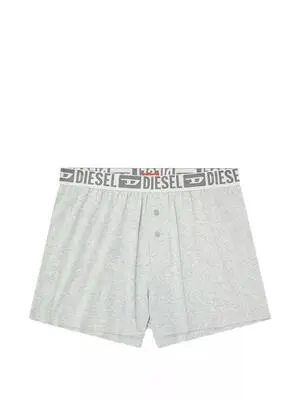 DIESEL® Logo-waistband Button-front Cotton Boxers - Grey