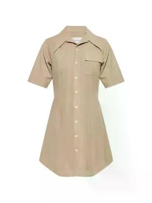 AMI Paris Pinstripe Wool Dress