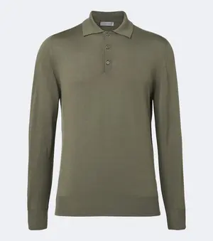 Canali Virgin Wool Polo Sweater - Green