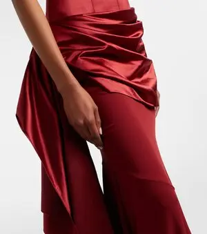 Alex Perry Draped Silk Corset Gown