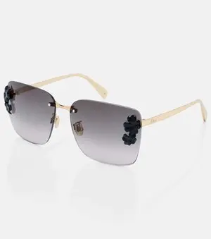 Dior Embellished Square Sunglasses