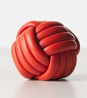 GIOBAGNARA Nodo Leather Paperweight - Orange