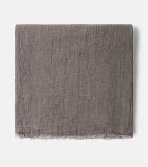 Maison De Vacances Linen Crêpe Throw - Brown