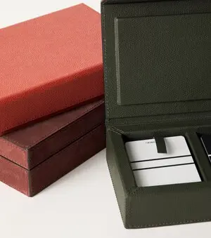 GIOBAGNARA Parma Leather Playing Cards Holder