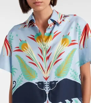 Etro Printed Silk Pajamas