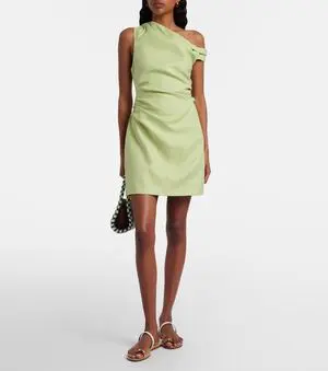 SIR. Asymmetric Linen Minidress