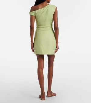 SIR. Asymmetric Linen Minidress