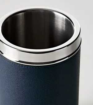 GIOBAGNARA Ocean Steel And Leather Bottle Cooler - Blue