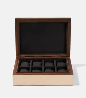 GIOBAGNARA Frank Wood And Leather Watch Box - Beige