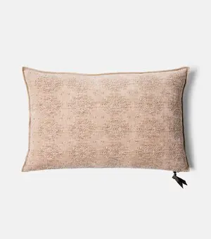 Maison De Vacances Cotton-blend Jacquard Cushion - Beige