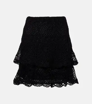 Anna Kosturova Florence Crochet Miniskirt