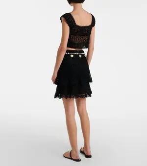 Anna Kosturova Florence Crochet Miniskirt