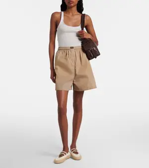 Prada Ribbed-knit Cotton Tank Top With Lace Trim - White