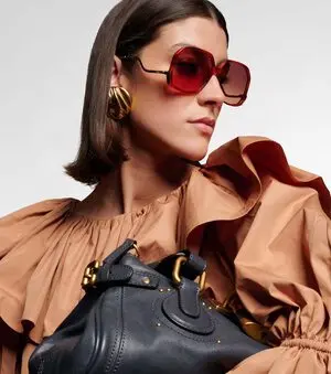 Chloé Wavy Square Sunglasses - Orange
