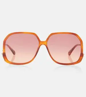 Chloé Wavy Square Sunglasses - Orange