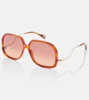 Chloé Wavy Square Sunglasses - Orange