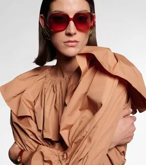 Chloé Wavy Square Sunglasses - Orange