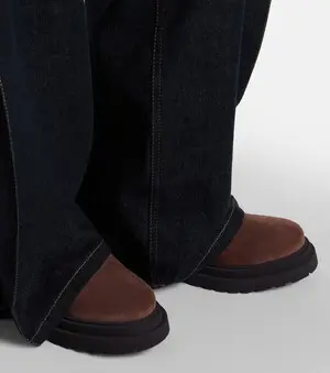 Brunello Cucinelli Monili Suede Chelsea Boots - Brown