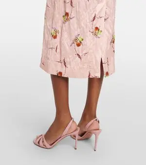EMILIA WICKSTEAD Renne Floral Satin Midi Dress