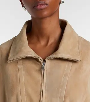 Nour Hammour Passage Suede Jacket - Beige