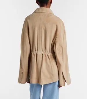 Nour Hammour Passage Suede Jacket - Beige