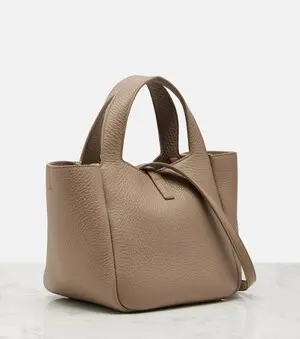 Saint Laurent Le 5 À 7 Bea Baby Leather Top-handle Bag - Beige