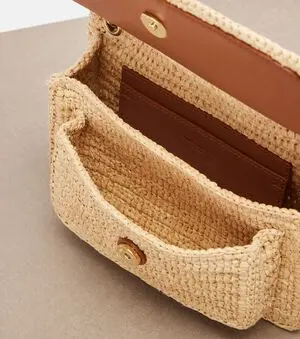 Saint Laurent Niki Mini Raffia Crossbody Bag