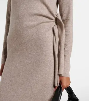 Jardin Des Orangers Gathered Wool And Cashmere Midi Dress