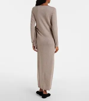Jardin Des Orangers Gathered Wool And Cashmere Midi Dress