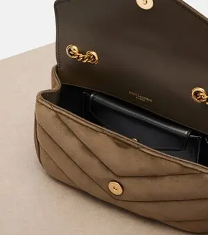 Saint Laurent Loulou Mini Suede Shoulder Bag