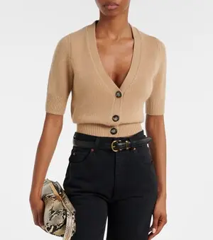 Jardin Des Orangers Cropped Cashmere Cardigan