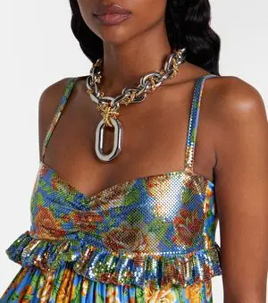 Rabanne Floral Chainmail Minidress