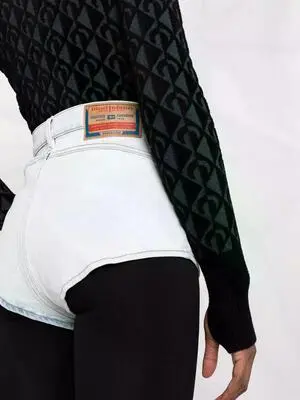 DIESEL® High-rise Denim Mini Shorts