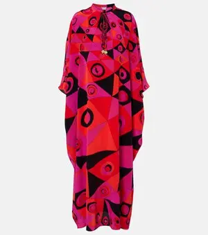 Emilio Pucci Occhi Silk Twill Kaftan - Multicoloured
