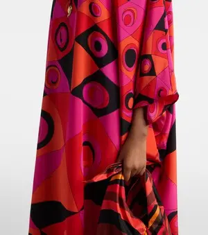 Emilio Pucci Occhi Silk Twill Kaftan