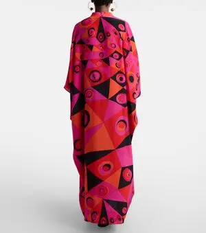 Emilio Pucci Occhi Silk Twill Kaftan