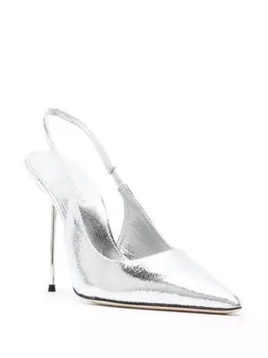 Paris Texas Lidia 115mm Metallic-effect Leather Pumps