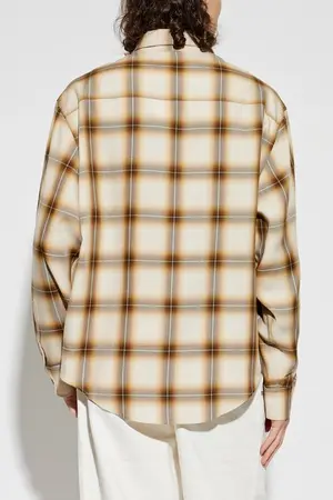 Ami Checked Pattern Shirt - Beige