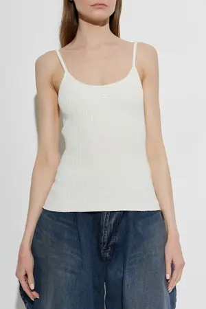 COURREGES Ribbed Camisole Top - Cream