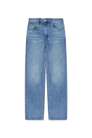 Rag & Bone Straight Leg Jeans In Medium Wash Denim